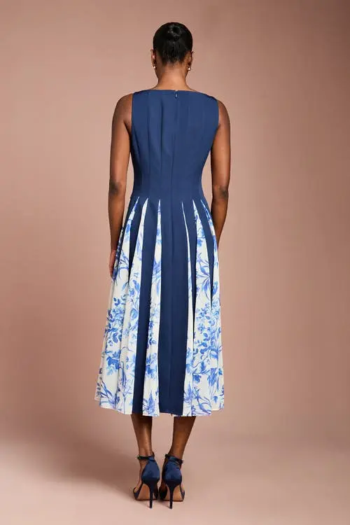 Coast Printed Crepe Midi Dress