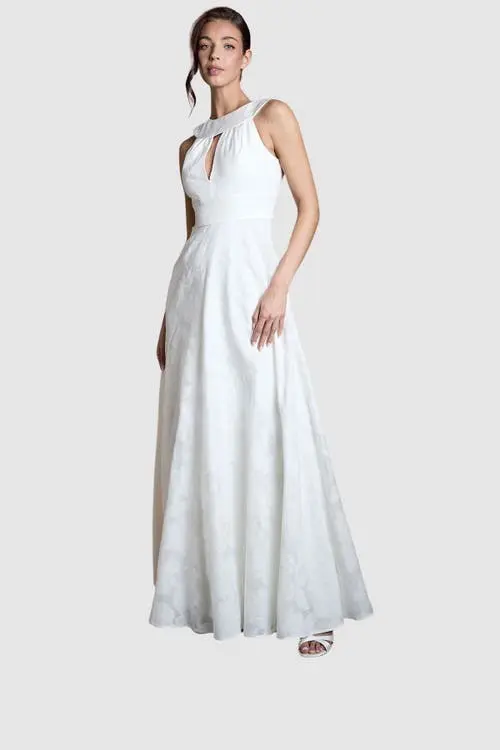 Coast Bridal Gown With High Neck And Keyhole Detail - Ivory
