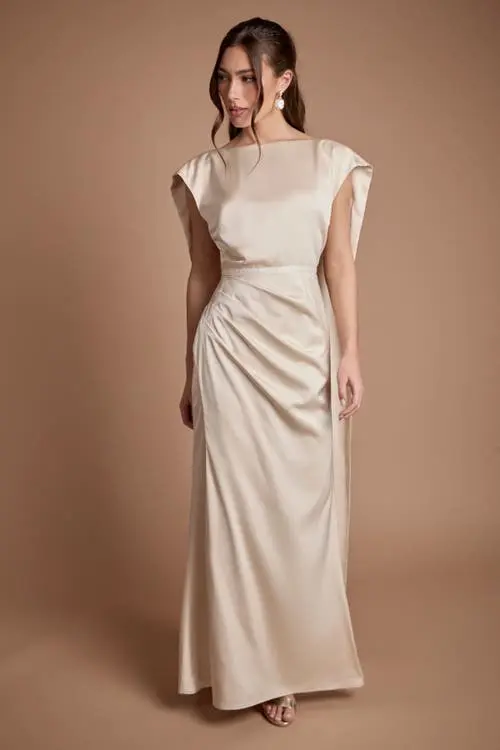 Coast Satin Tie Back Maxi Dress