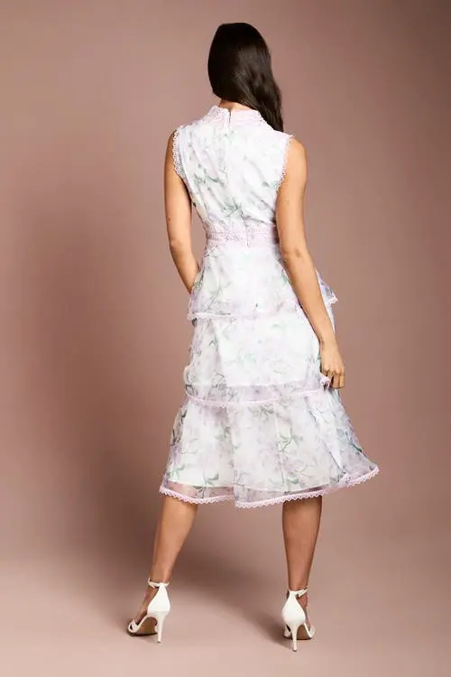 Coast Floral Tiered Midi Dress