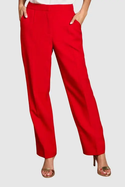 Coast Pleat Front Formal Trousers - Red