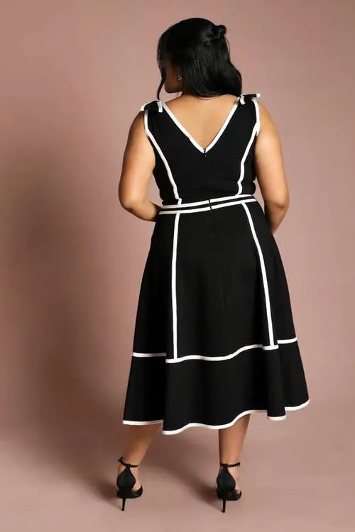 Coast Plus Ponte V-neck Midi Dress