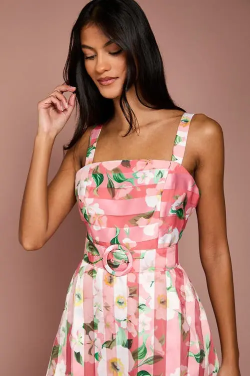 Coast Petite Floral Organza Midi Dress
