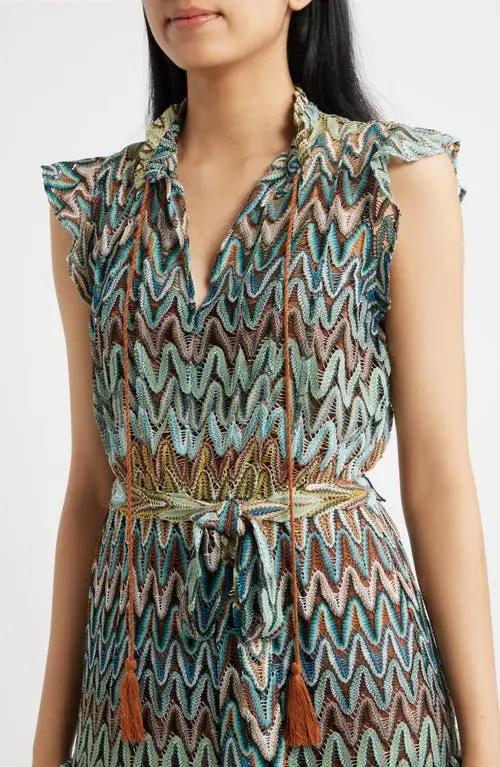 Julia Jordan Zigzag Sleeveless Maxi Dress