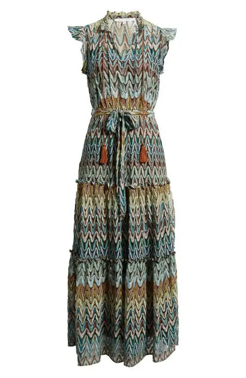 Julia Jordan Zigzag Sleeveless Maxi Dress