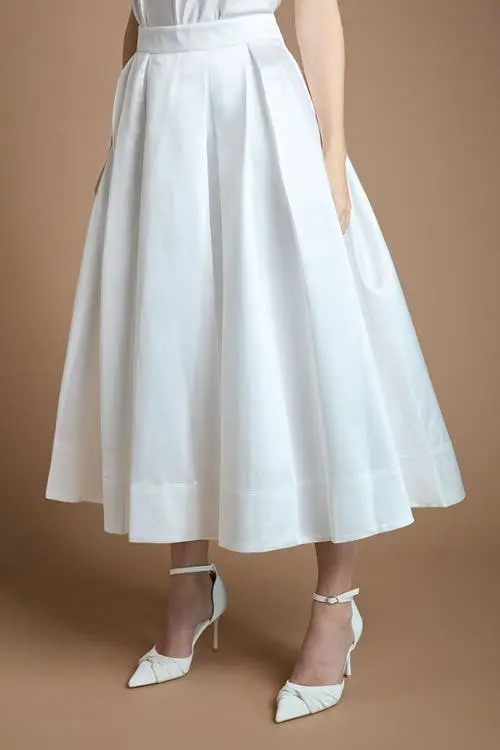 Coast Bridal Pleated Midi Skirt
