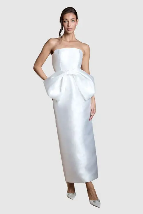 Coast Bow Detail Wedding Dress - Ivory