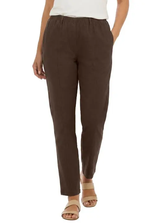 ROAMAN'S Easy Wear Straight Leg Jean - Chocolate