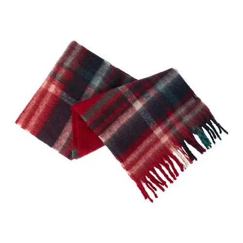 TRESPASS Lewes Checked Winter Scarf - Red