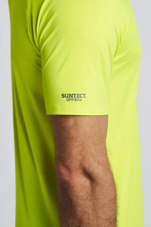 Coolibar Suntect Shield Performance Short Sleeve T-shirt - Yellow