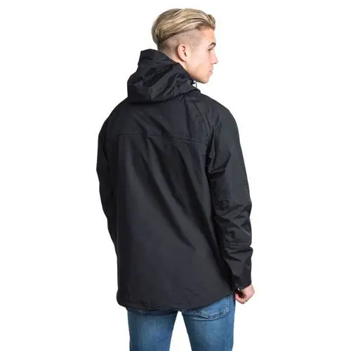TRESPASS Corvo Hooded Full Zip Waterproof Jacket/coat - Black