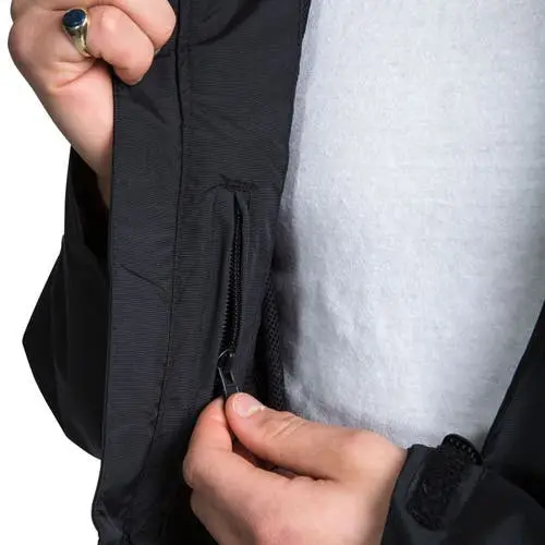 TRESPASS Corvo Hooded Full Zip Waterproof Jacket/coat - Black