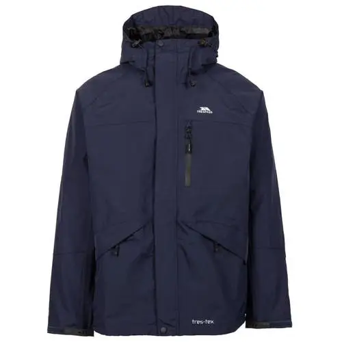 TRESPASS Corvo Hooded Full Zip Waterproof Jacket/coat - Navy