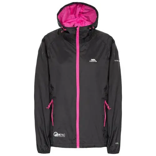 TRESPASS Qikpac Packaway Waterproof Jacket - Black