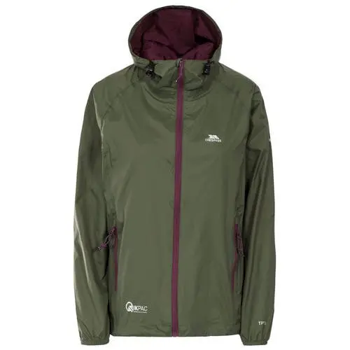TRESPASS Qikpac Packaway Waterproof Jacket - Moss