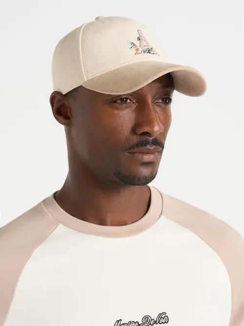 Manière De Voir Maniere De Voir Floral Eiffel Baseball Cap - Beige