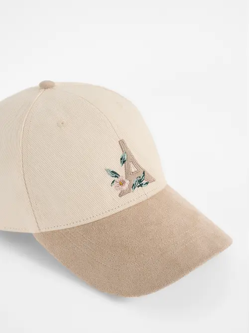 Manière De Voir Maniere De Voir Floral Eiffel Baseball Cap - Beige