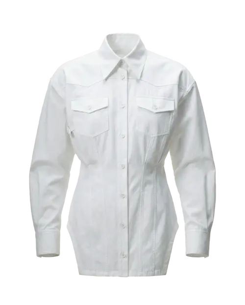 ALYSON EASTMAN Riri Button Up - White