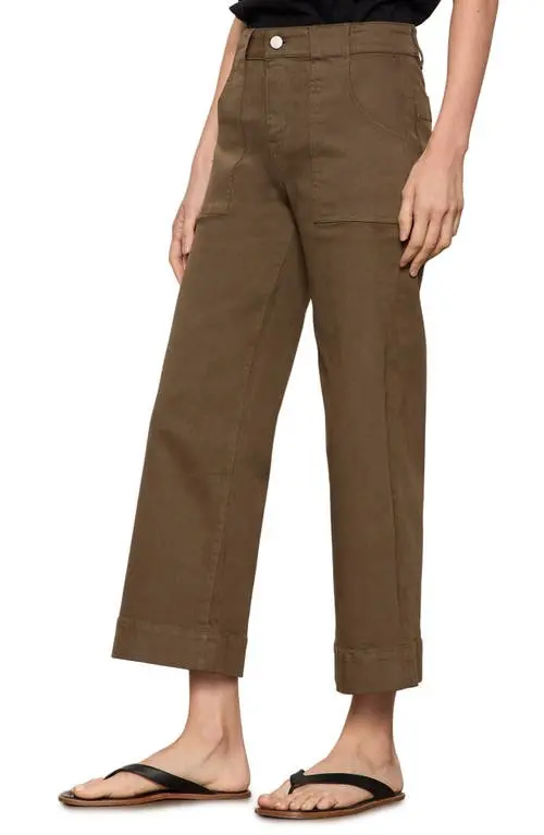Sanctuary Insider High Waist Cropped Straight Leg Jeans - Forage Green