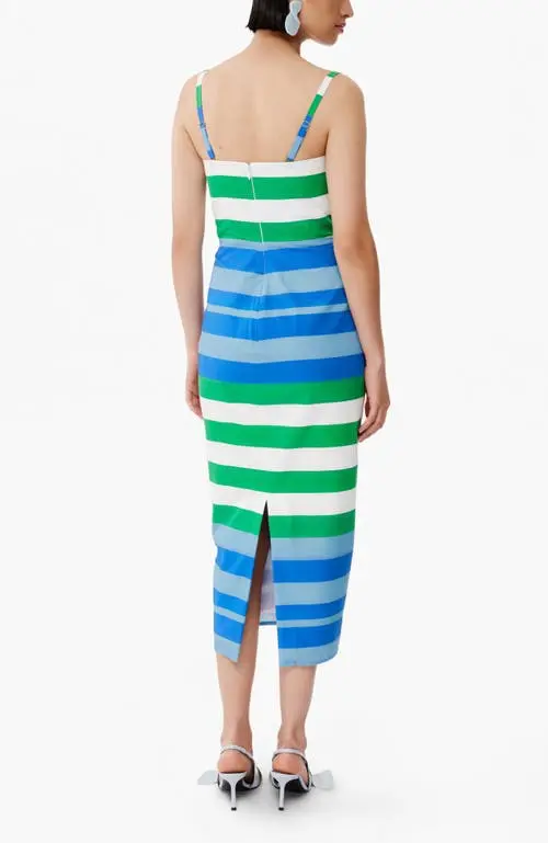 DE LORETA Ally Fitted Cotton Midi Dress