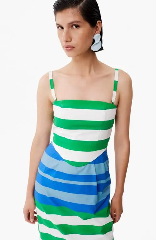 DE LORETA Ally Fitted Cotton Midi Dress