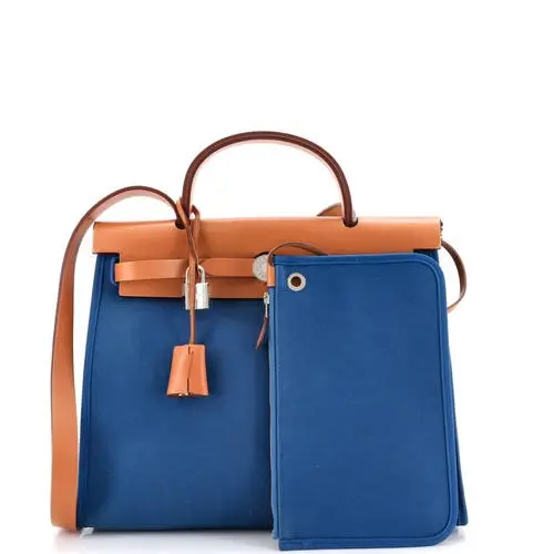 Hermès Herbag Zip Leather And Toile 31