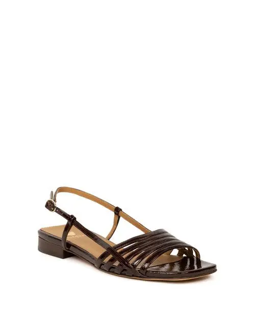 BOBBIES Diana Flat Slingback Sandals - Ganache