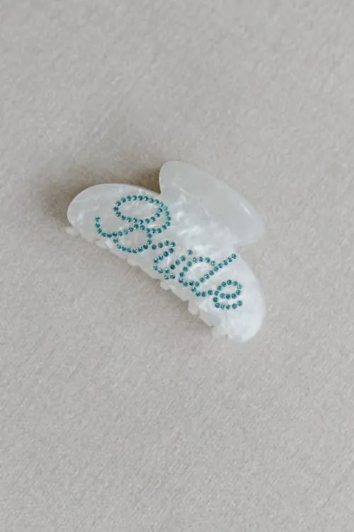 UNTAMED PETALS Something Blue Bride Crystal Claw Clip