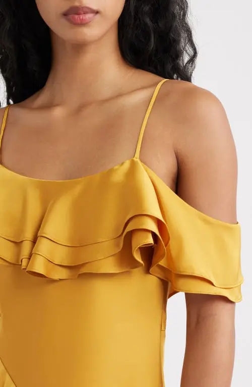 Lulus Aviva Cold Shoulder Maxi Dress