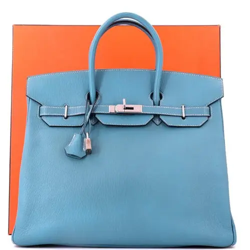 Hermès Hac Birkin Bag Chevre De Coromandel With Palladium Hardware 36