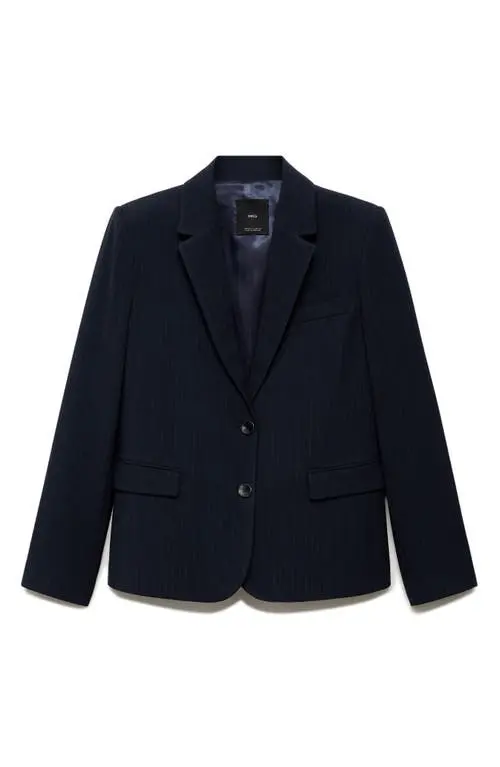 Mango Pinstripe Suit Blazer