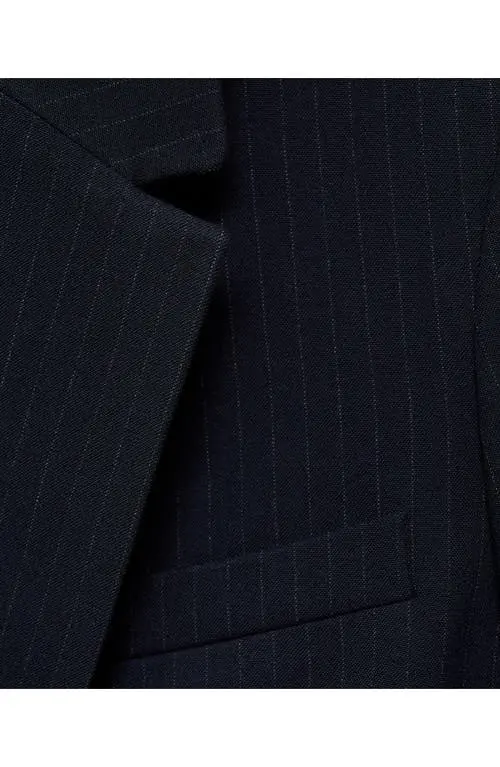 Mango Pinstripe Suit Blazer