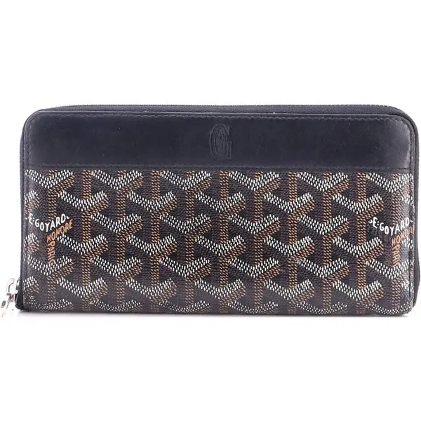 Goyard Matignon Zip Wallet Coated Canvas With Leather