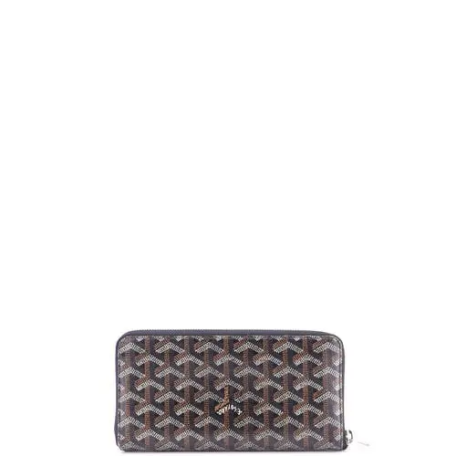 Goyard Matignon Zip Wallet Coated Canvas With Leather