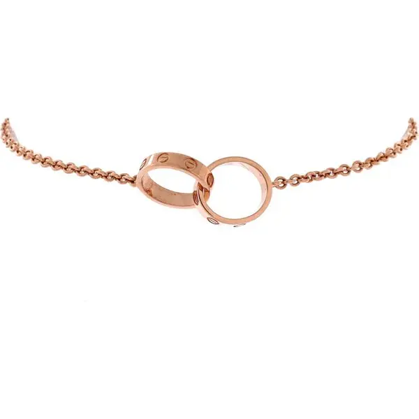 CARTIER Love Interlocking Bracelet 18k Rose Gold