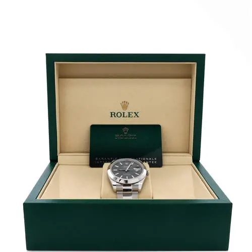 ROLEX Oyster Perpetual Datejust Mint Green Automatic Watch Stainless Steel 41