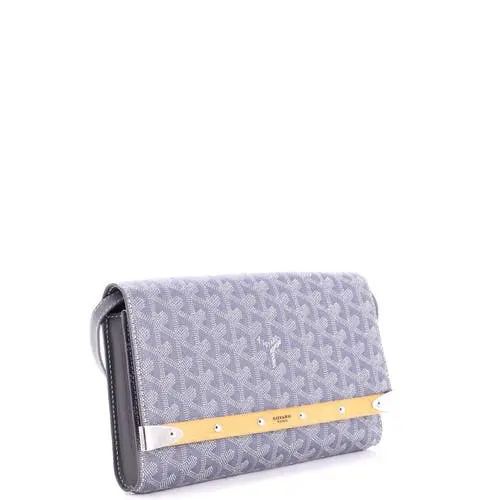 Goyard Monte Carlo Clutch With Strap Coated Canvas Pm
