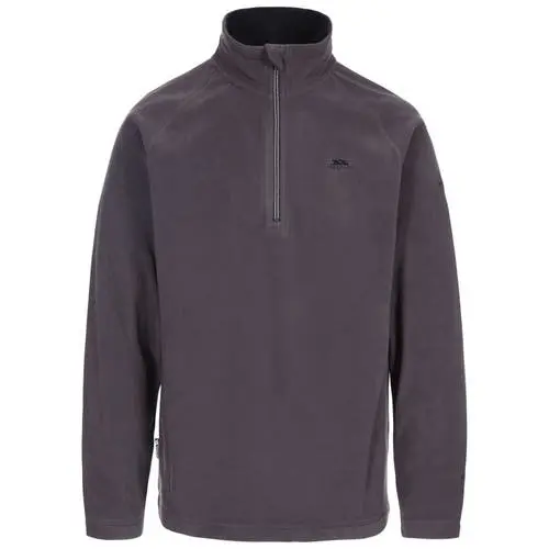 TRESPASS Blackford Microfleece Half-zip Top - Dark Gray