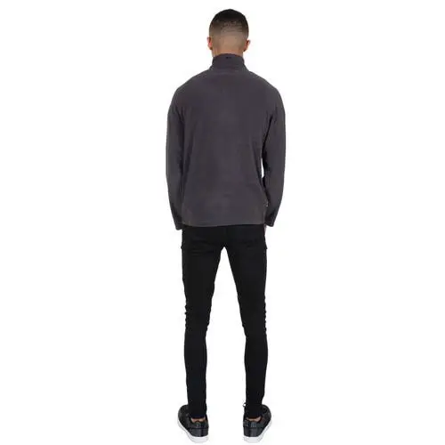 TRESPASS Blackford Microfleece Half-zip Top - Dark Gray