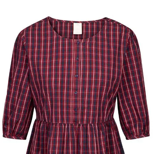 TRESPASS Helen Casual Dress - Dark Cherry
