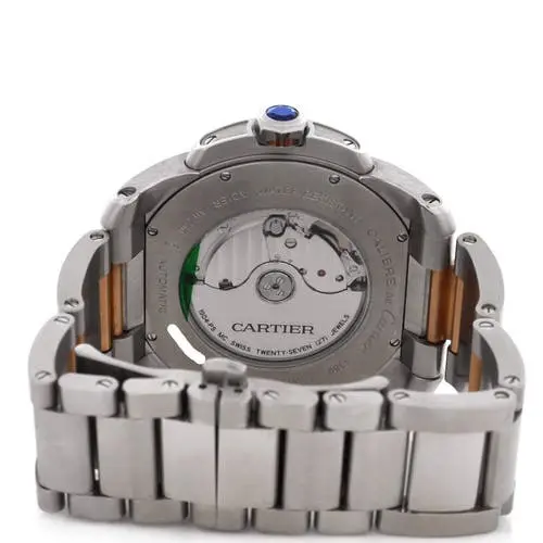 CARTIER Calibre De Automatic Watch Stainless Steel And Rose Gold