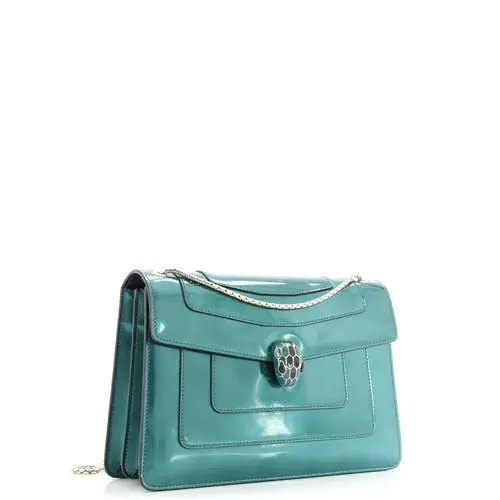 BVLGARI Serpenti Forever Shoulder Bag Patent Medium
