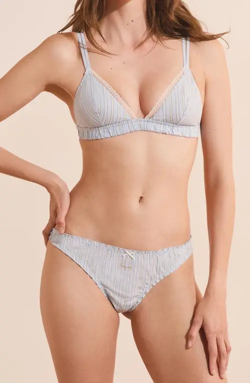 ETAM Benicio Day Striped Cotton Thong