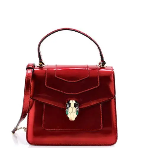 BVLGARI Serpenti Top Handle Bag Patent Small
