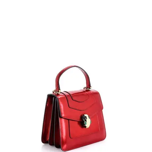 BVLGARI Serpenti Top Handle Bag Patent Small