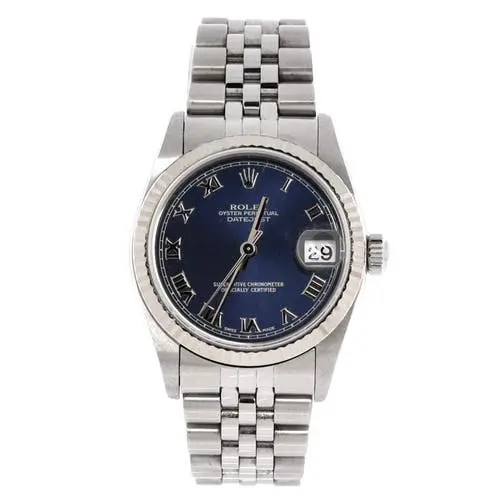 ROLEX Oyster Perpetual Datejust Automatic Watch Stainless Steel And White Gold 31 - Metallic Silver