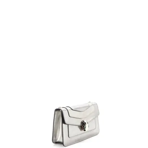 BVLGARI Serpenti Forever Shoulder Bag Metallic Leather Small