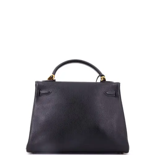 Hermès Kelly Handbag Ardennes With Gold Hardware 32