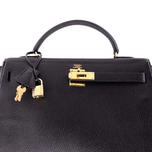 Hermès Kelly Handbag Ardennes With Gold Hardware 32