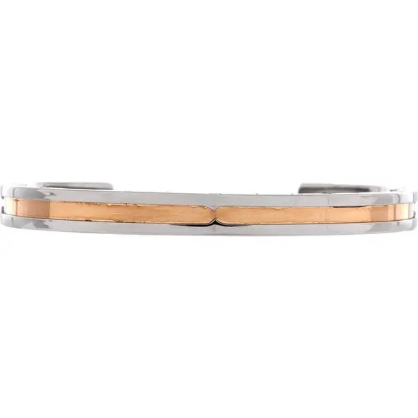 BVLGARI B.zero1 Cuff Bracelet Stainless Steel And 18k Rose Gold
